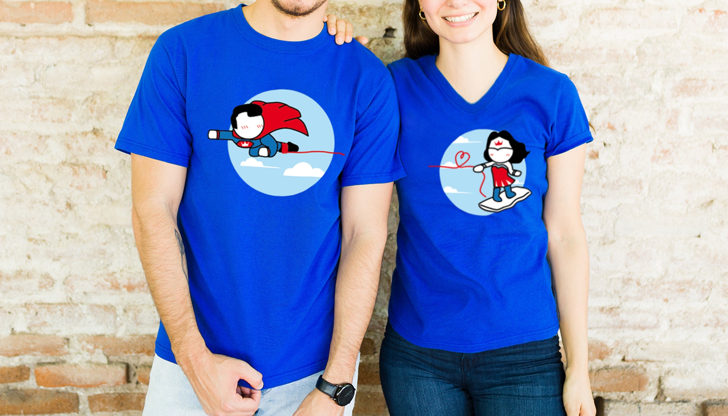 Superhero Gifts for Couples-Superhero Shirts for Him and Her-BoldLoft ...