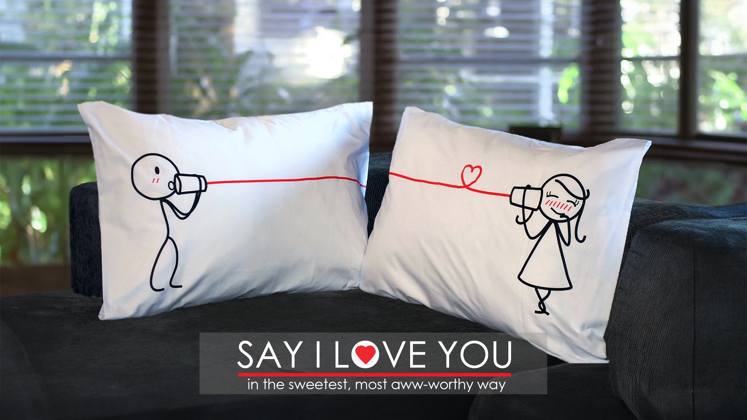 BoldLoft Say I Love You Couple Pillowcases-Valentines Day Gift for Her ...