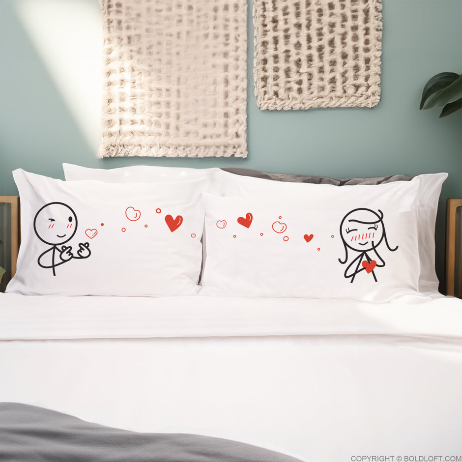 BoldLoft Couple Pillowcase-Love Pillowcases Valentines Pillow Covers ...