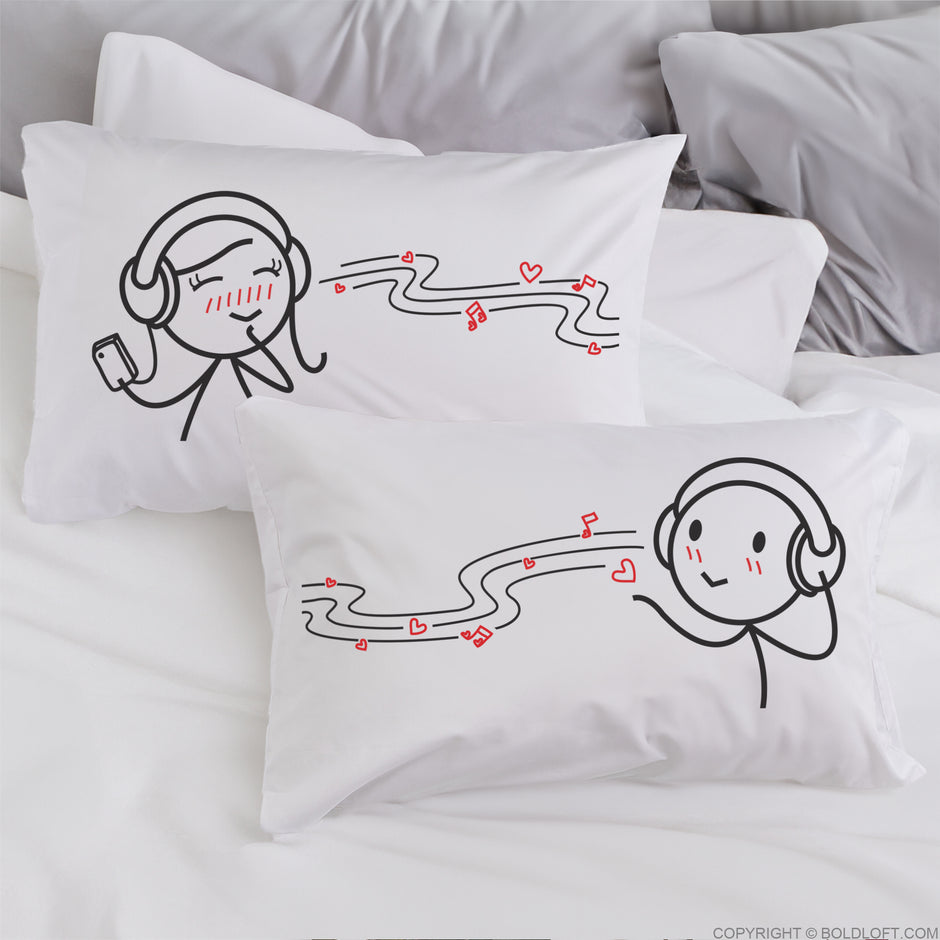 BoldLoft Couple Pillowcase-Love Pillowcases Valentines Pillow Covers ...