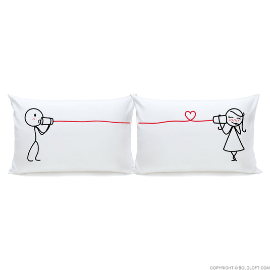 BoldLoft Couple Pillowcase-Love Pillowcases Valentines Pillow Covers ...