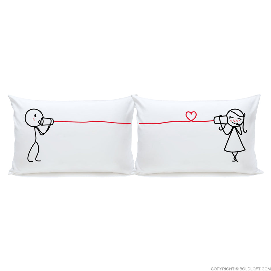 BoldLoft Couple Pillowcase-Love Pillowcases Valentines Pillow Covers ...