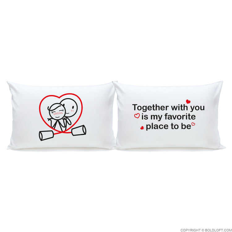 BoldLoft Couple Pillowcase-Love Pillowcases Valentines Pillow Covers ...