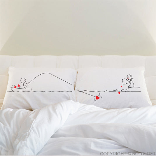 BoldLoft Catch My Heart Pillowcases, Couple Pillowcases, Love ...