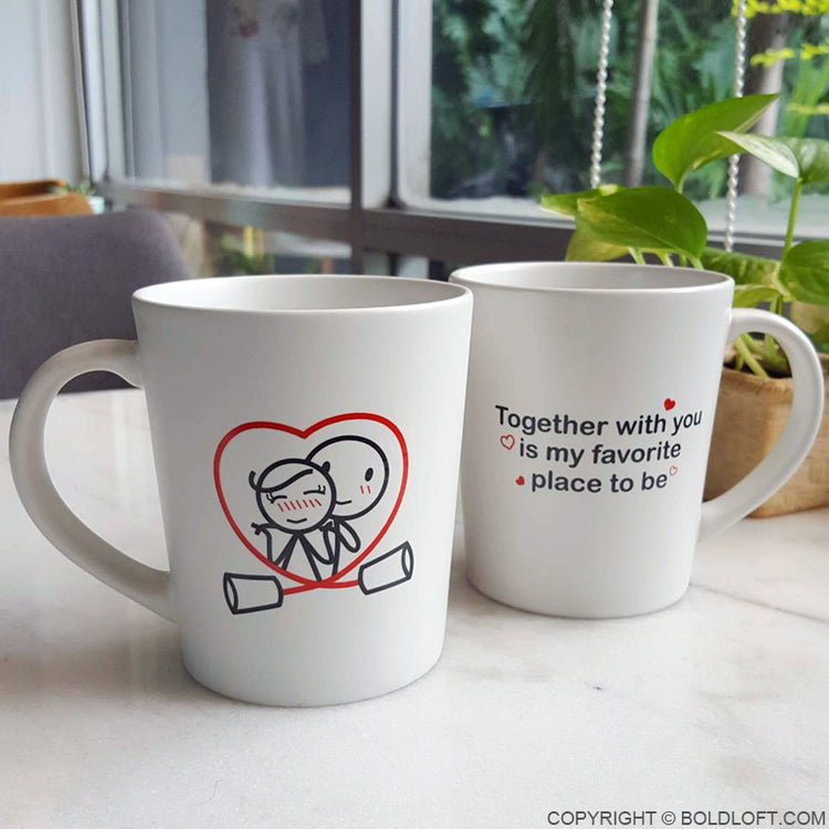 Unique His and Her Coffee Mugs, Together is My Favorite Place to Be ...